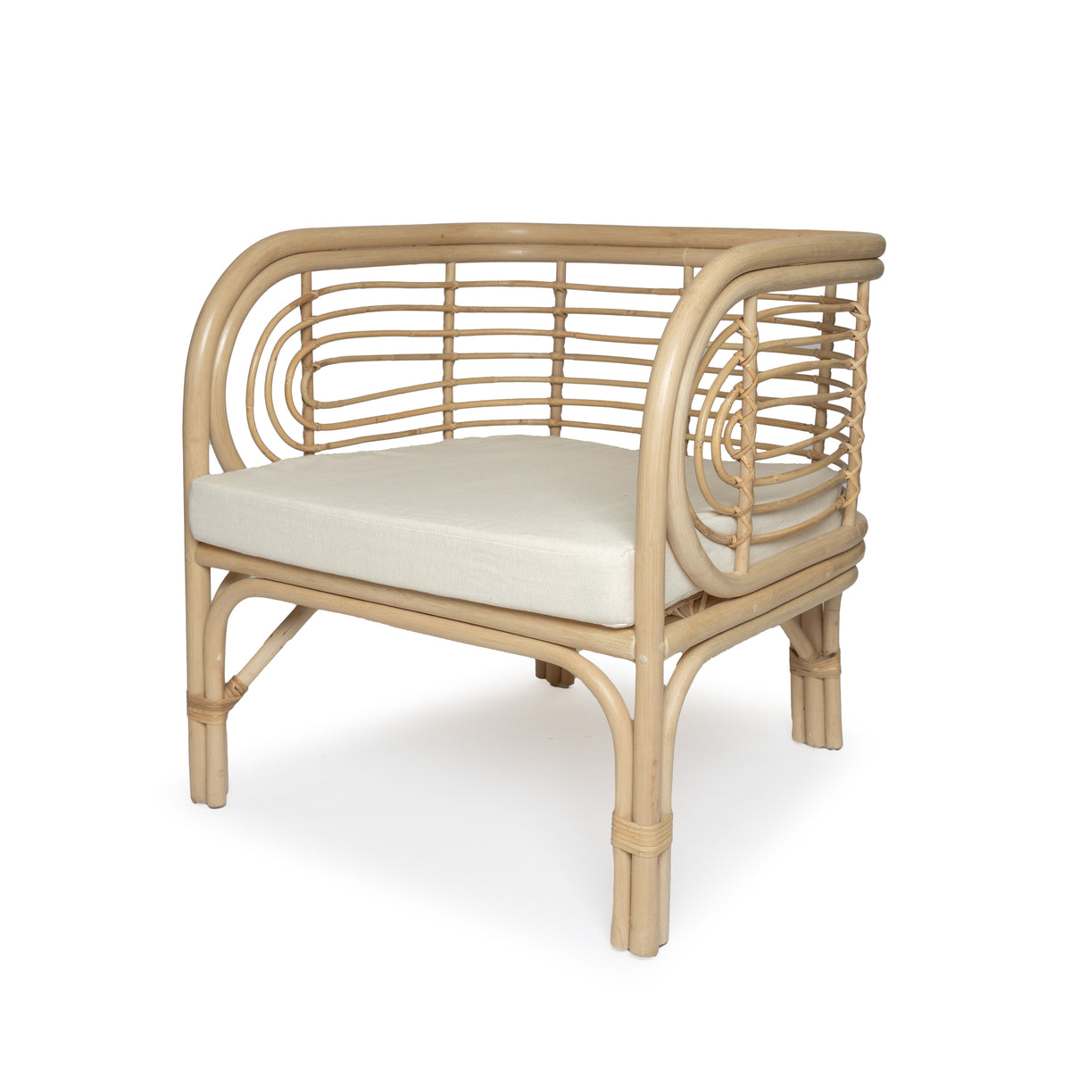 KAFFIR Rattan Arm Chair | Rattan Furniture | Neutral Shade